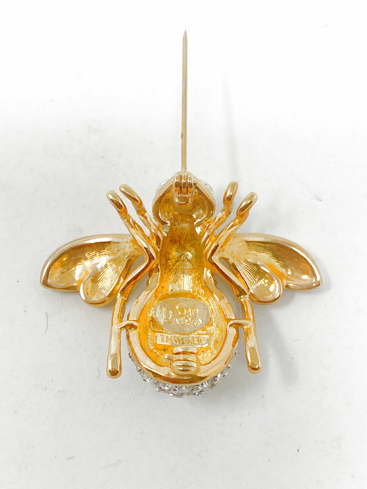 Joan Rivers Gold Rhinestone Bumble Bee Pin Brooch | eBay