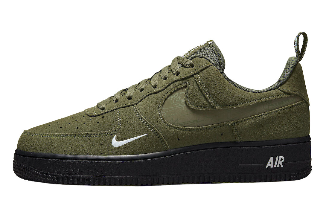 Size 8 - Nike Air Force 1 '07 LV8 Reflective Swoosh - Cargo Khaki for ...
