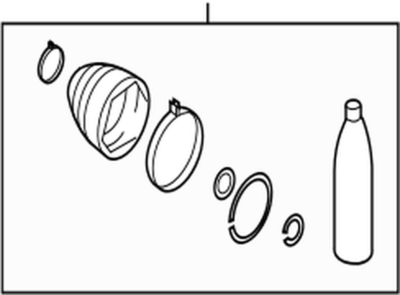 3817A100 Mitsubishi Boot kit, fr axle joint, lh 3817A100, New Genuine ...