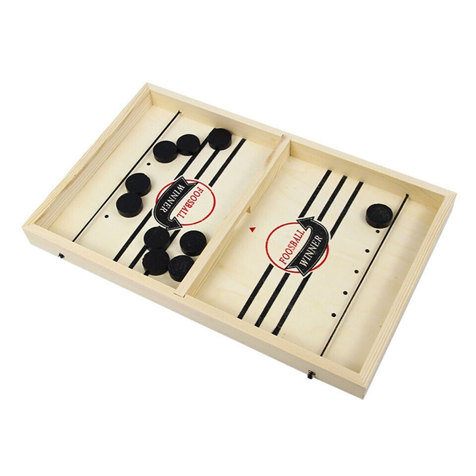 FOOSBALL Winner WHO IS THE WINNER GAME FAST SLING PUCK BOARD GAME TABLE ...