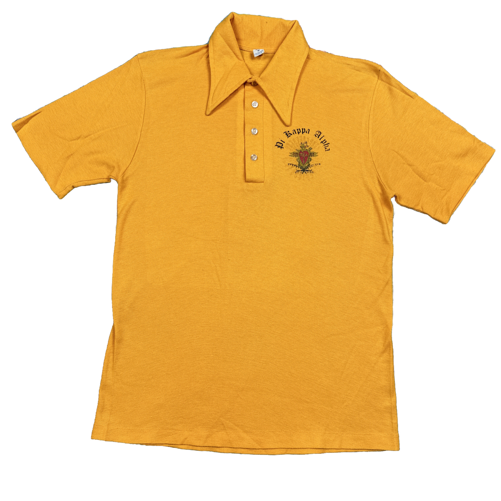 Vintage 70s Pi Kappa Alpha Fraternity Polo Shirt Mens Size M 50/50 ...