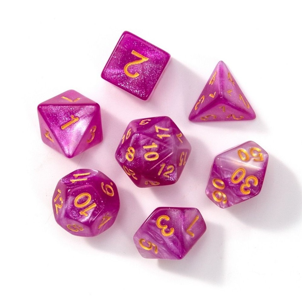 Acrylic D4 D6 D8 D10 7-Die Table Game DND Dice Game Dice Polyhedral ...