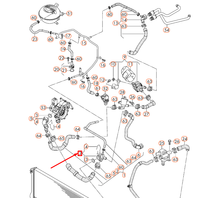 AUDI A3 8V Radiator Coolant Hose Adapter Genuine 5Q0122291BL | eBay
