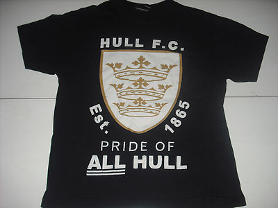 Hull FC Football England UK Rugby Logo Crest Soccer T Shirt Small Nice ...
