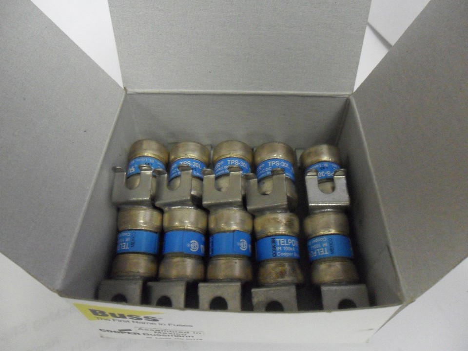 NEW LOT BUSSMANN TELPOWER TPS-30L 30 AMP FUSES 170VAC/DC NIB | eBay