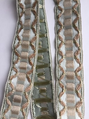 Vintage French 1” Ribbon Satin Chenille Accent 12 3/4 Yards | eBay