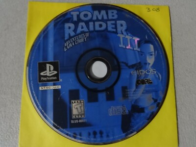Tomb Raider 3 (Blue Disc) Playstation One PS1 PSX Game Disc Only Free ...