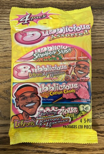 Lebron James Bubblicious Lightning Lemonade 4 Pack Sealed Cavs | eBay