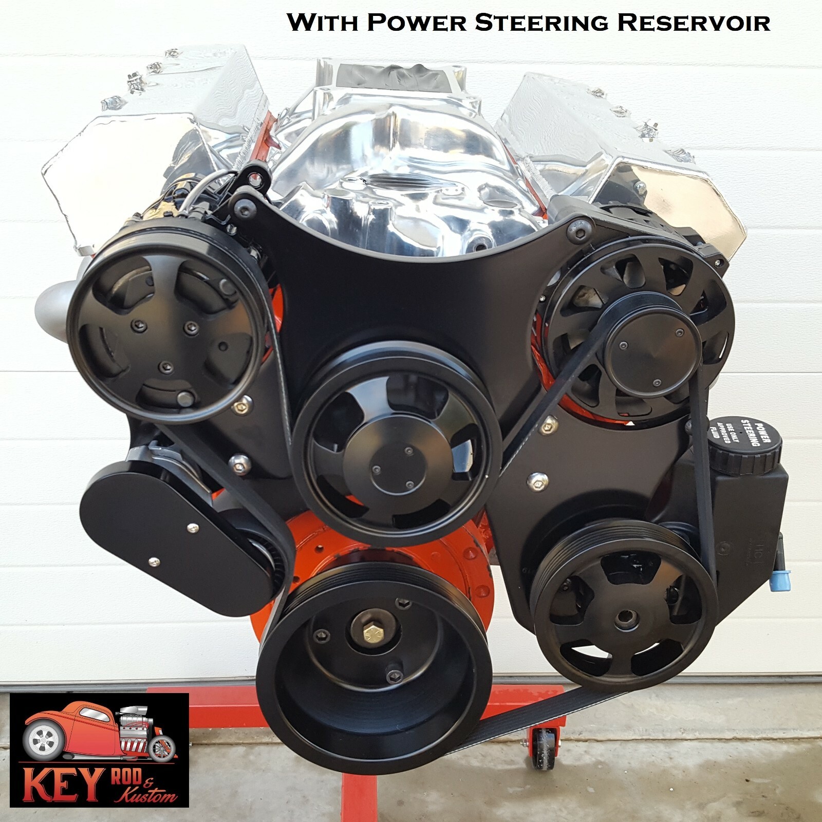 Small Block Chevy Serpentine Kit Front Drive System Black SBC 305 327 ...