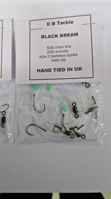 3 x 3 Hook Black Bream Flapper rigs | eBay UK