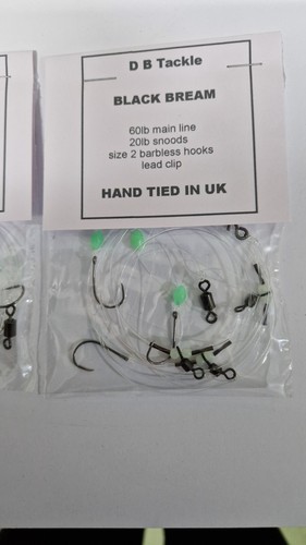 3 x 3 Hook Black Bream Flapper rigs | eBay UK