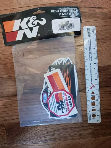 K&N AIR FILTER DECALS K&N PROMO Lot of 8 STICKERS Various Sizes free ...