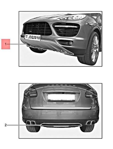 Genuine PORSCHE Cayenne 9YA Trim Brushed stainless steel 9Y08078336M7 ...