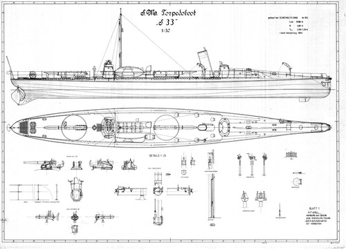SMS S 33, Torpedoboot 1887. Modellbauplan | eBay