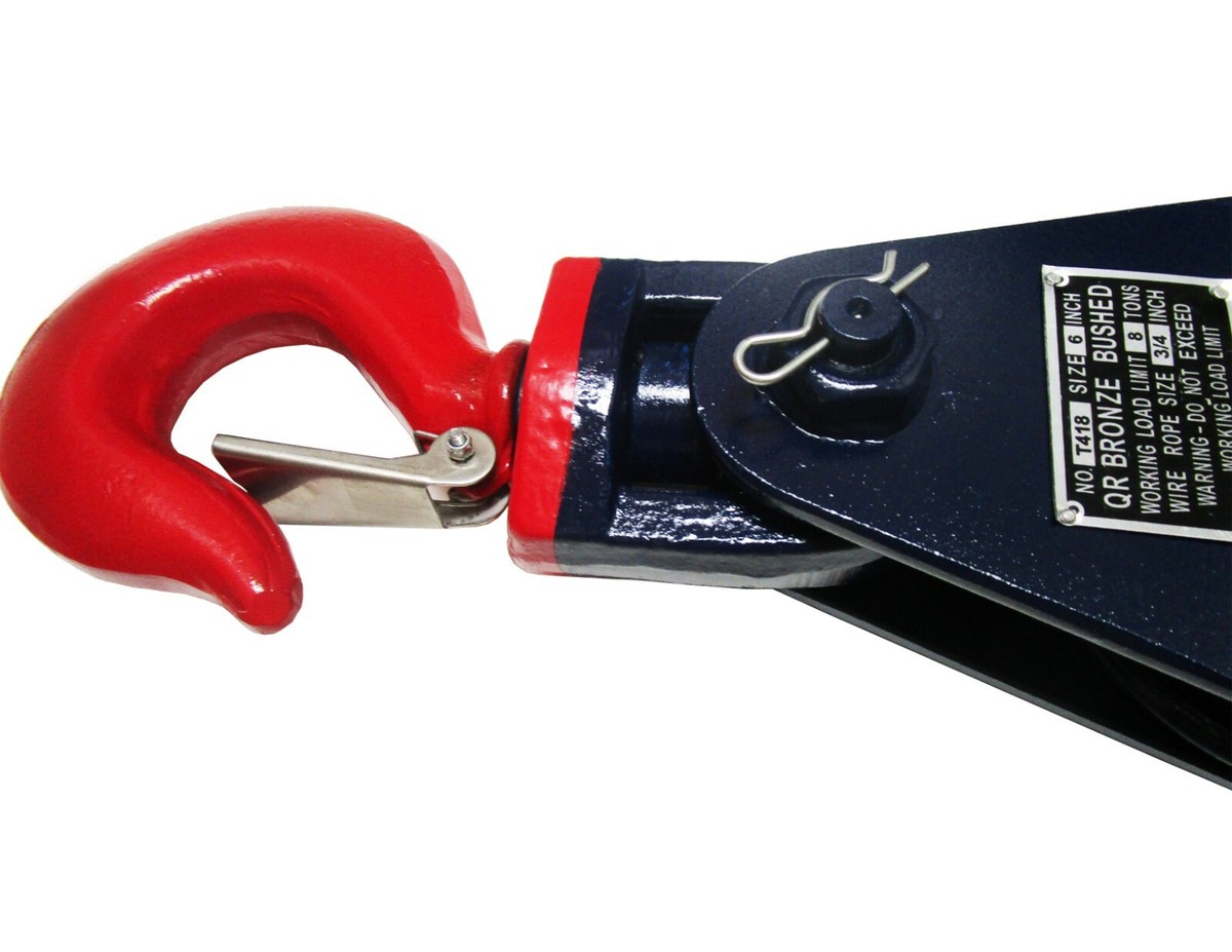 3 Sheave Snatch Block 2 Ton Snatch Block With 3/8” Hook – Heavy Duty ...