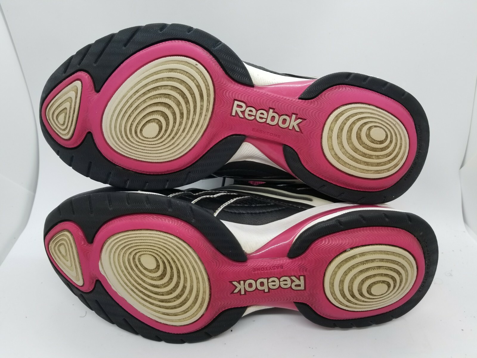 Women's Reebox Easy Tone Black White Walking Shoes At… - Gem