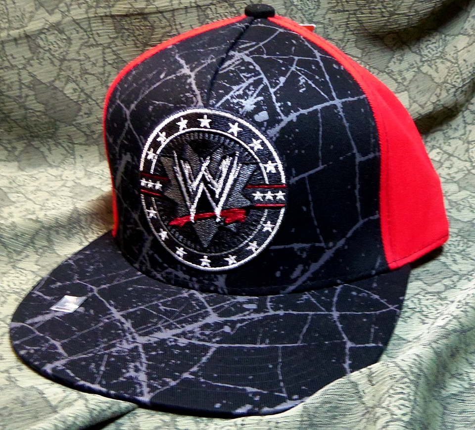 WWE Snapback Official License Snapback Red Crazy Design Hat Cap | eBay