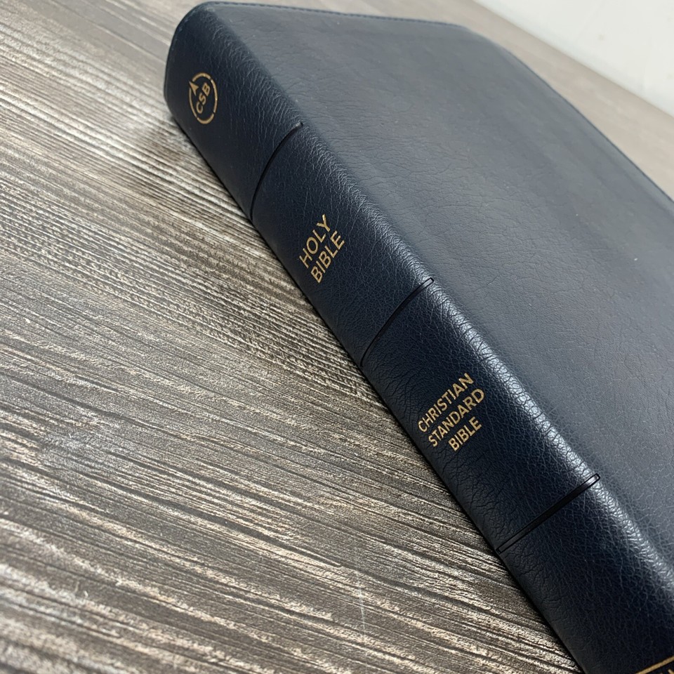 Holman CSB Holy Bible Blue Leather Touch Christian Standard Bible 2017 ...