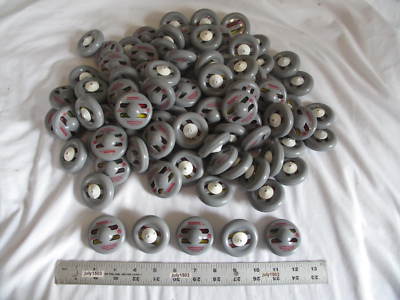 (100) Alpha Ink Tags Round Security Anti-Theft Retail Cothing with pins ...