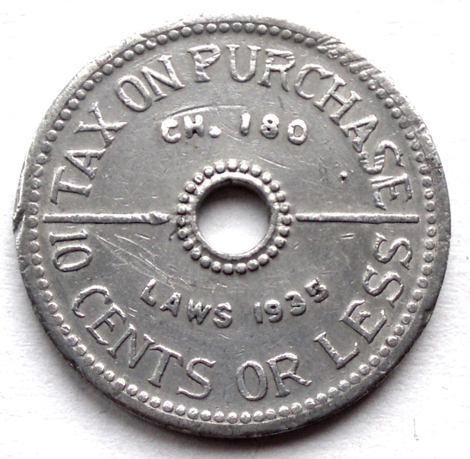 US, WASHINGTON TAX COMMISSION 1935 Token 23mm 1g Al. ZZ4.6 | eBay