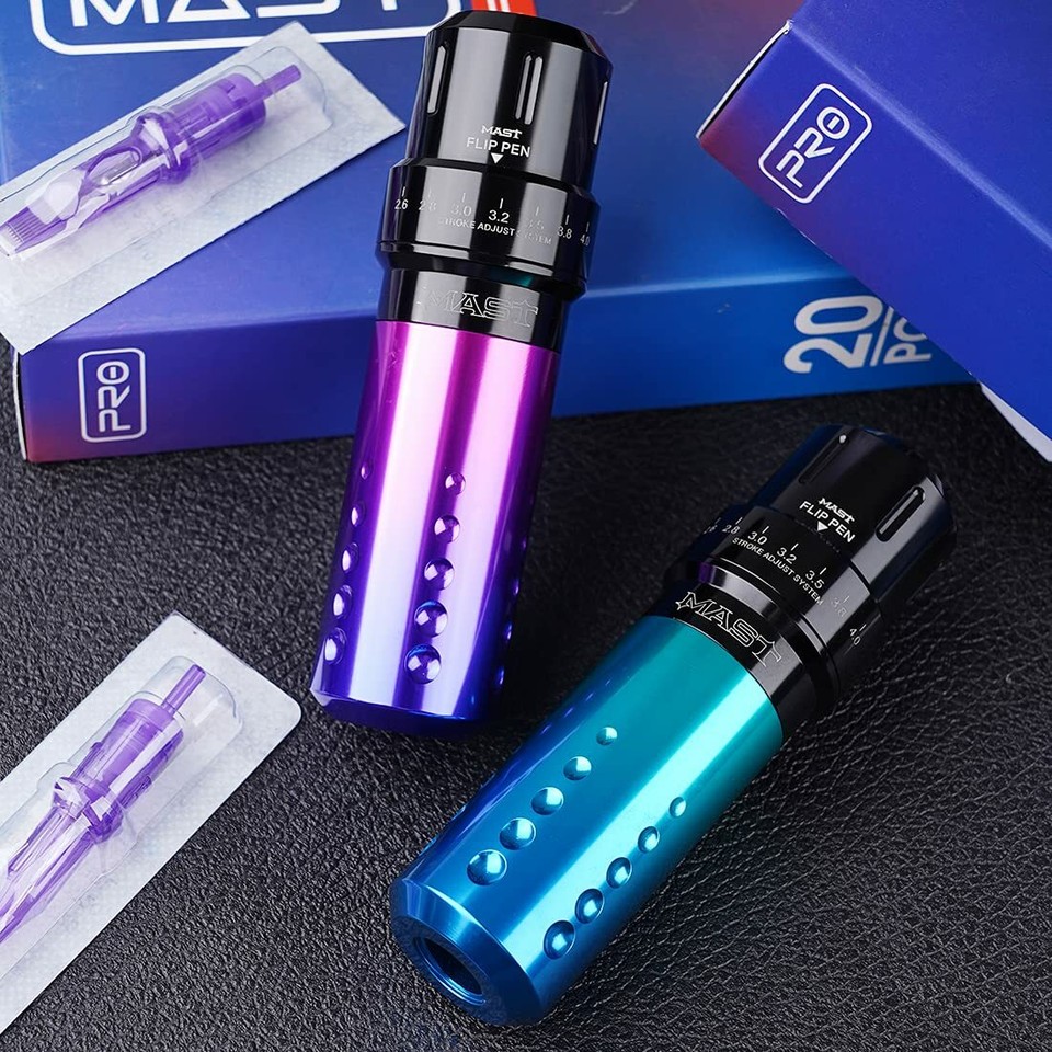 Mast Flip 2.6-4.0mm Six Stroke Rotary Tattoo Pen Machine Halo Power ...