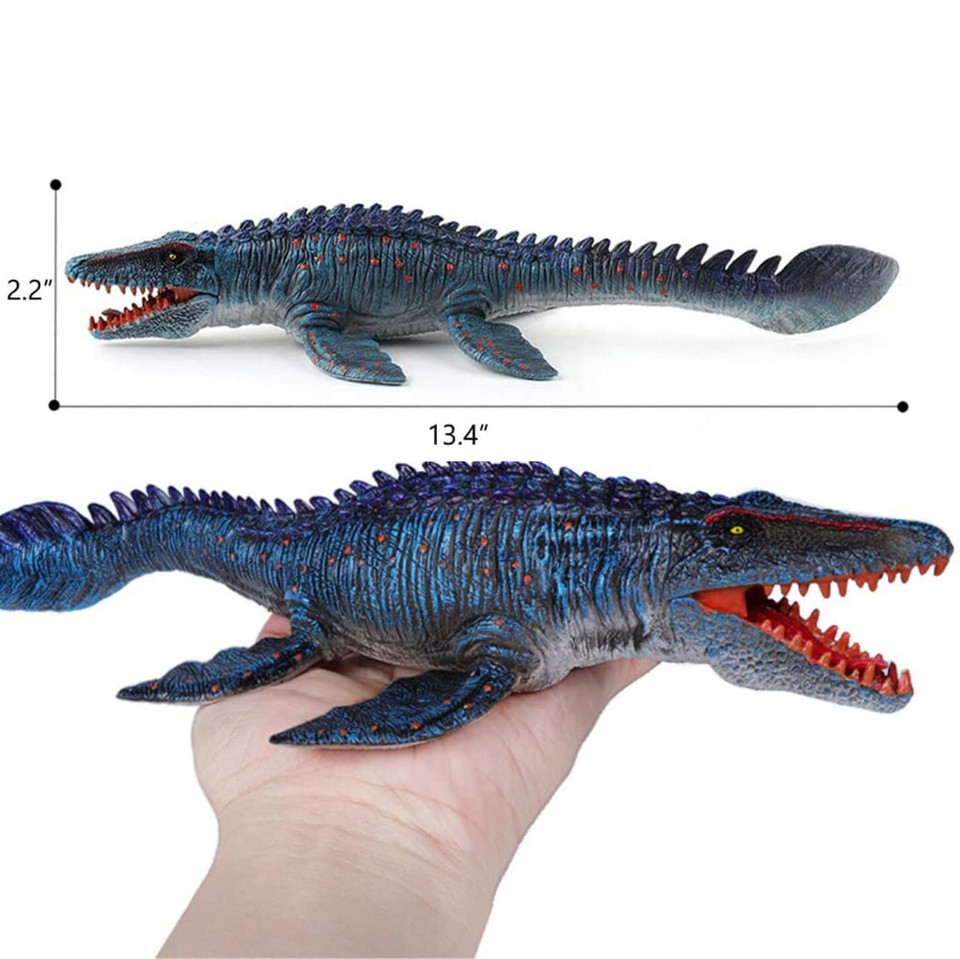 13.4" Jurassic Realistic Dinosaur Mosasaurus High Detail Figure Dino ...