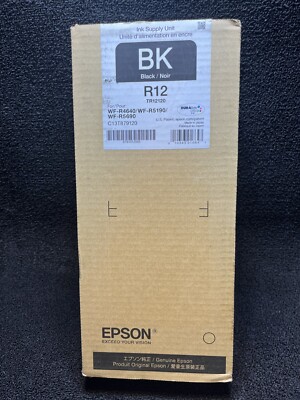 Genuine Epson R12 Black Ink Cartridge T12120 Date: December 2027 | eBay