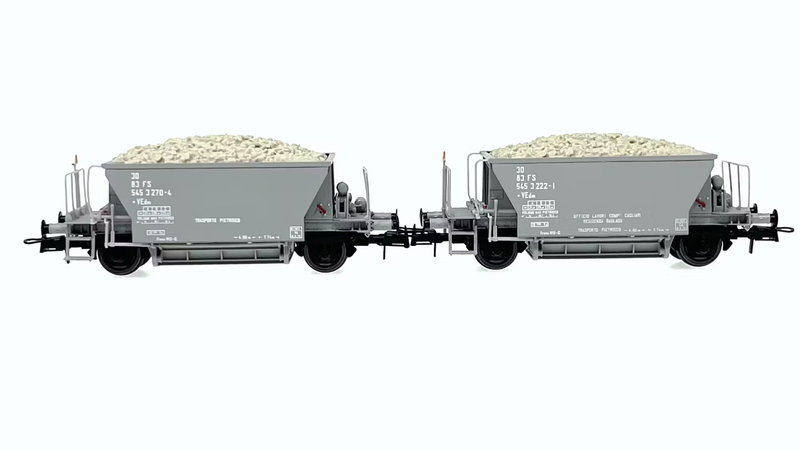 4359 Os.Kar Set 2 Wagons Vedm Of FS, Livery Grey Ash Scale 1:87 | eBay