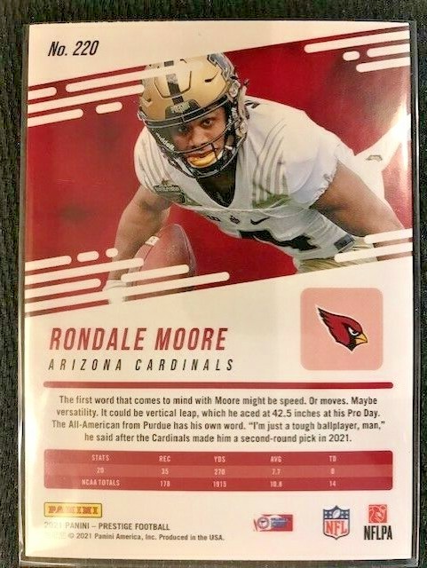 Rondale Moore 2021 Panini Prestige Rookie Card - Cardinals | eBay