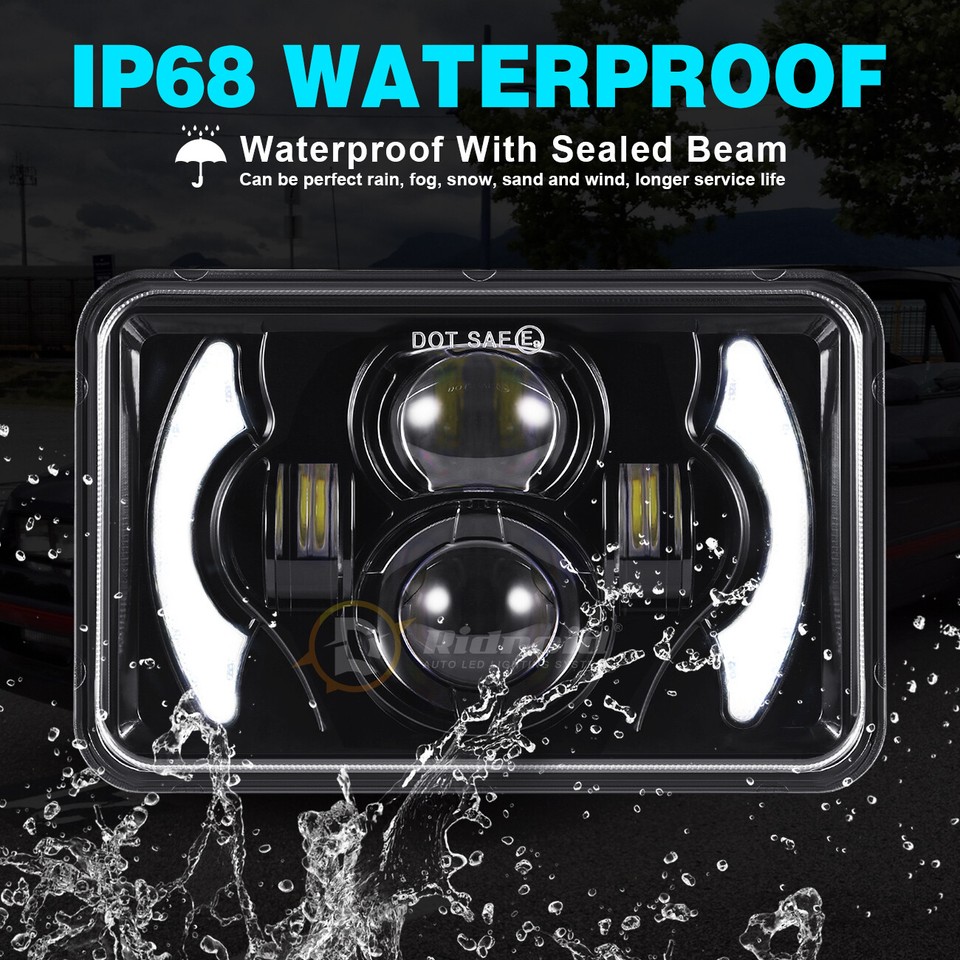 For Chevy S10 Blazer 1994-1997 4x6 inch LED Headlight Hi-Lo Sealed Beam ...