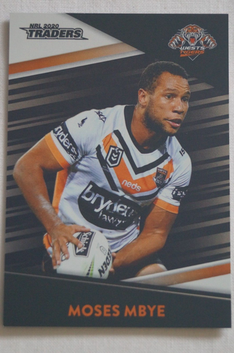NRL Rugby League Traders Collector Trade Card Wests Tigers Moses Mbye ...