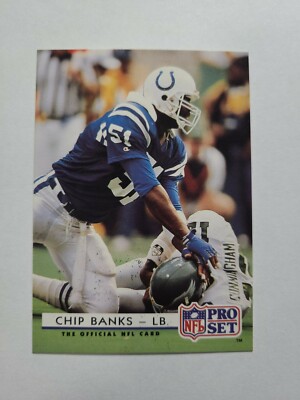 CHIP BANKS 1992 PRO SET FOOTBALL CARD # 190 E6573 | eBay