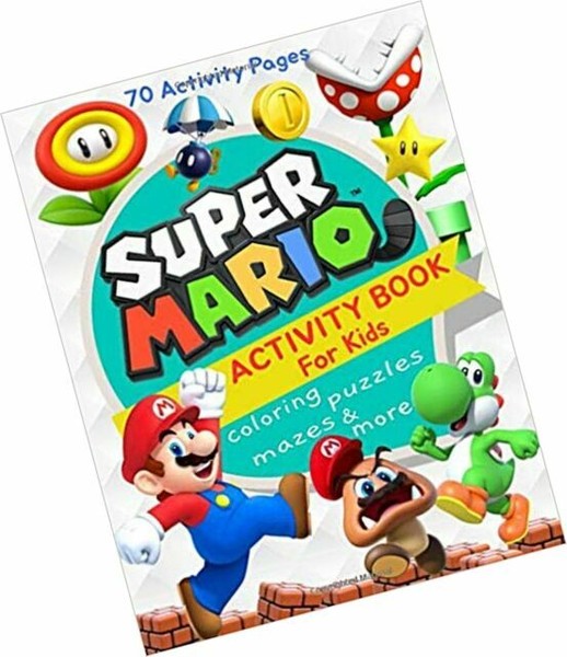 Super Mario Activity Book for Kids Coloring Mazes Puzzles and More 70 ...