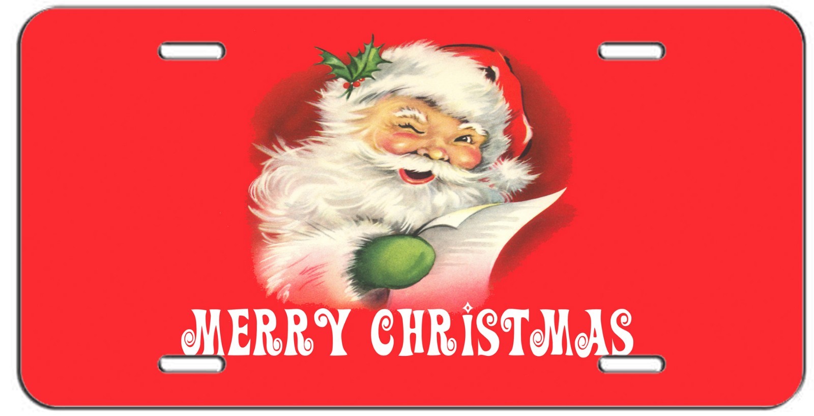 HOLIDAY LICENSE PLATE SANTA MERRY CHRISTMAS AUTO TAG | eBay