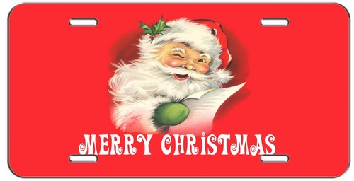 HOLIDAY LICENSE PLATE SANTA MERRY CHRISTMAS AUTO TAG | eBay