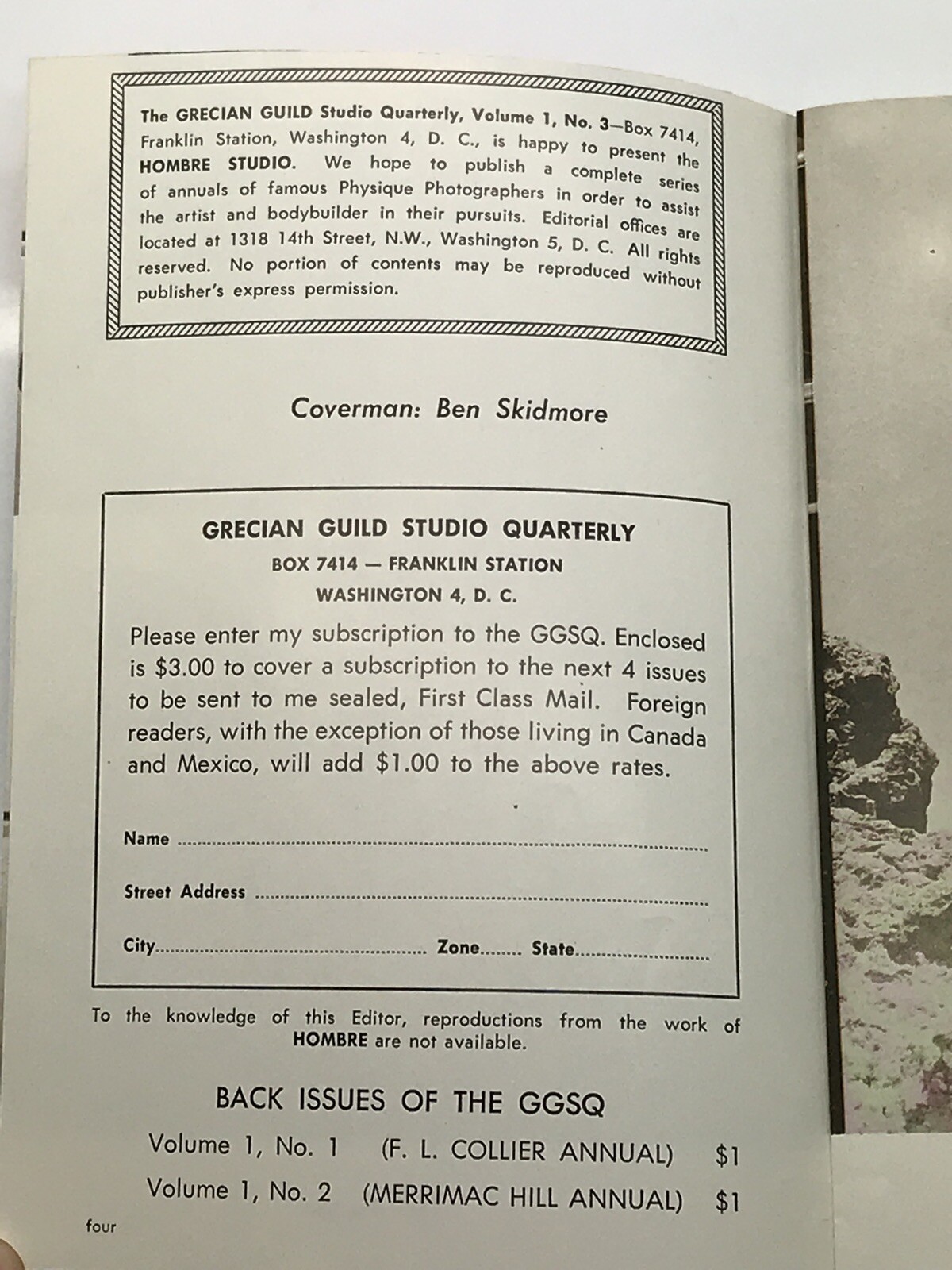 Grecian Guild Studio Quarterly Vol. 1 No. 3 Male Beefcake Magazine Vintage | eBay