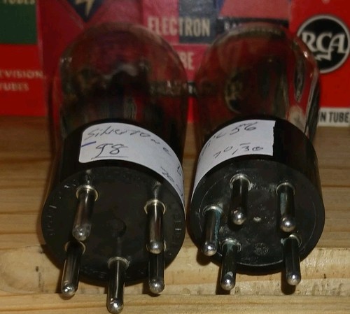 LOT OF 2 TYPE 56 BALLOON RADIO AUDIO VACUUM TUBES SILVERTONE,MAJESTIC ...