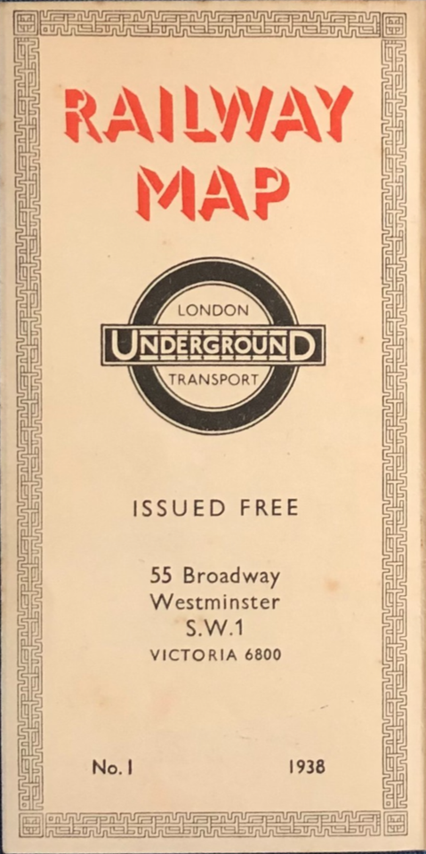 1938 London Underground Map No.1 HC Beck, Original 1938 Tube Map, Harry ...