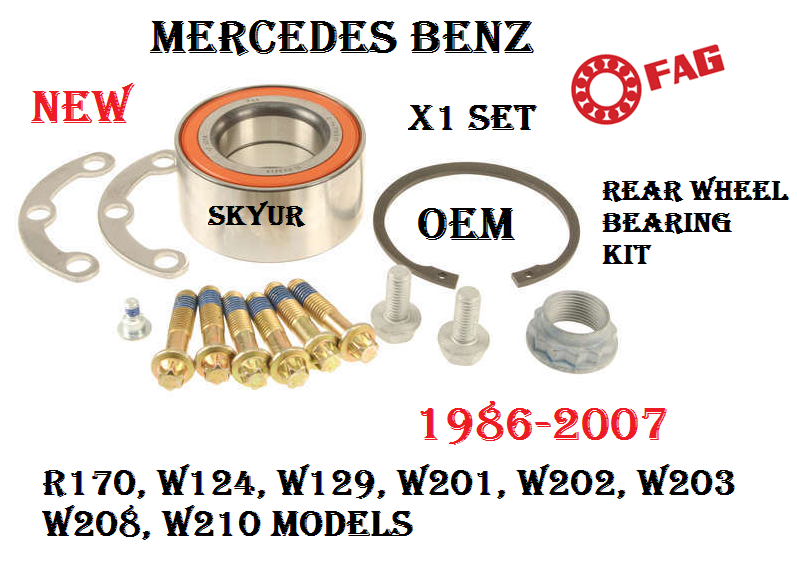 Rear Wheel Hub Bearing Kit For Mercedes W210 W208 W203 W202 W201 W124 ...