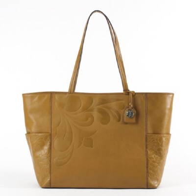 NWT Jim Shore Large Leather Tote Bag Handbag | eBay