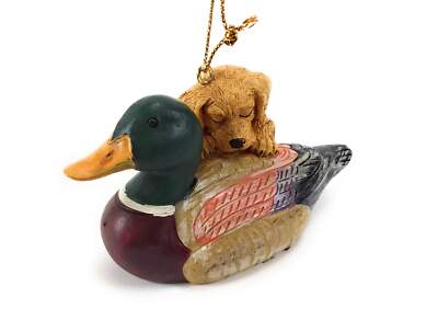 Yellow Lab w Decoy Duck Christmas Tree Ornament | eBay