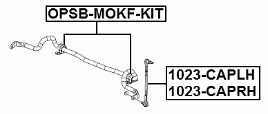 OPSB-MOKF-KIT Febest FRONT STABILIZER BAR BUSH KIT D24 95185585 ...