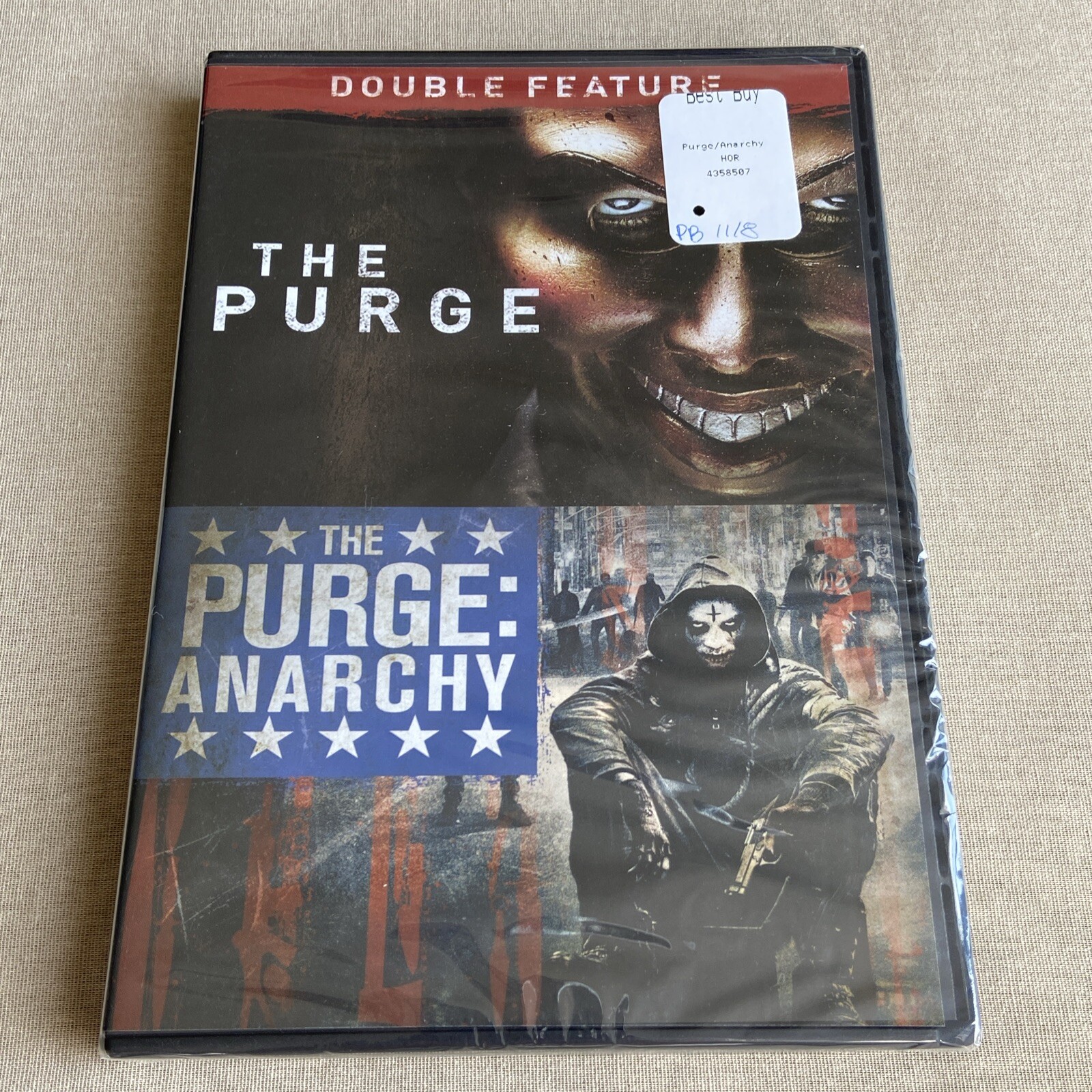 The Purge 1 & 2 Anarchy (DVD 2-Film Set NEW) Dystopian Horror Frank ...