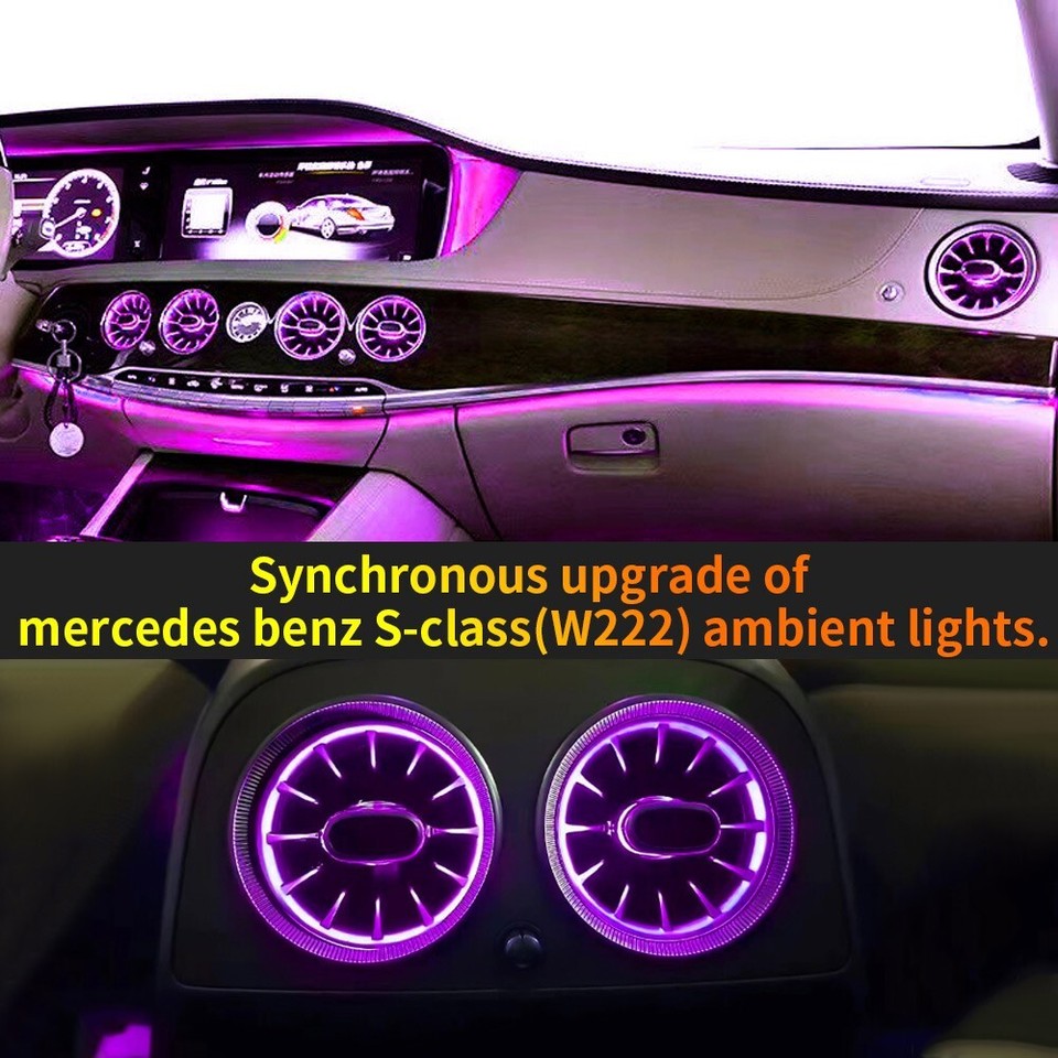 For Benz S-Class W222 Ambient Light Upgrade Car Dashboard AC Condition ...
