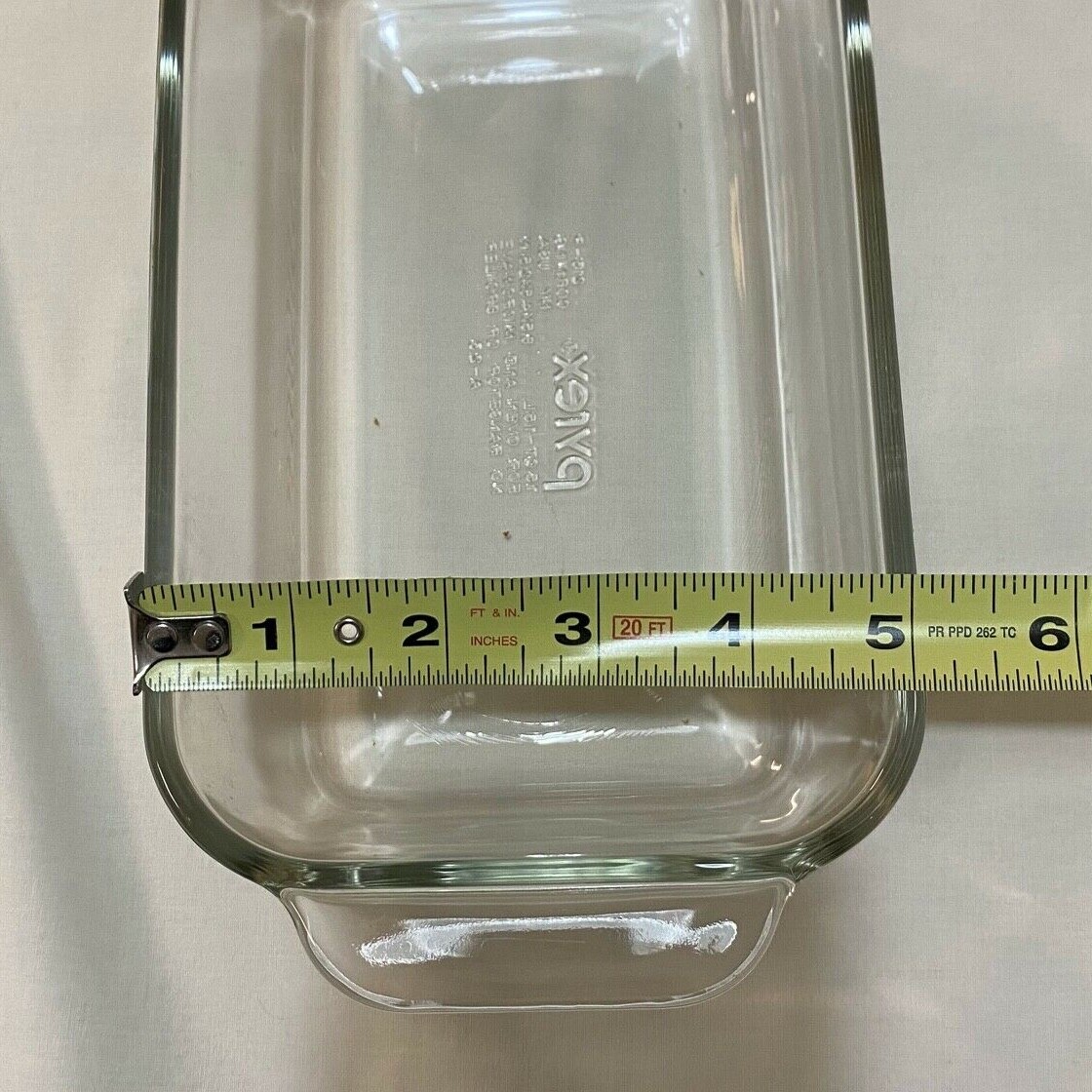 VINTAGE Pyrex 213-R Clear Loaf Pan 1.5 Qt USA W/O Lid 10 3/8" X 5 1/8 ...