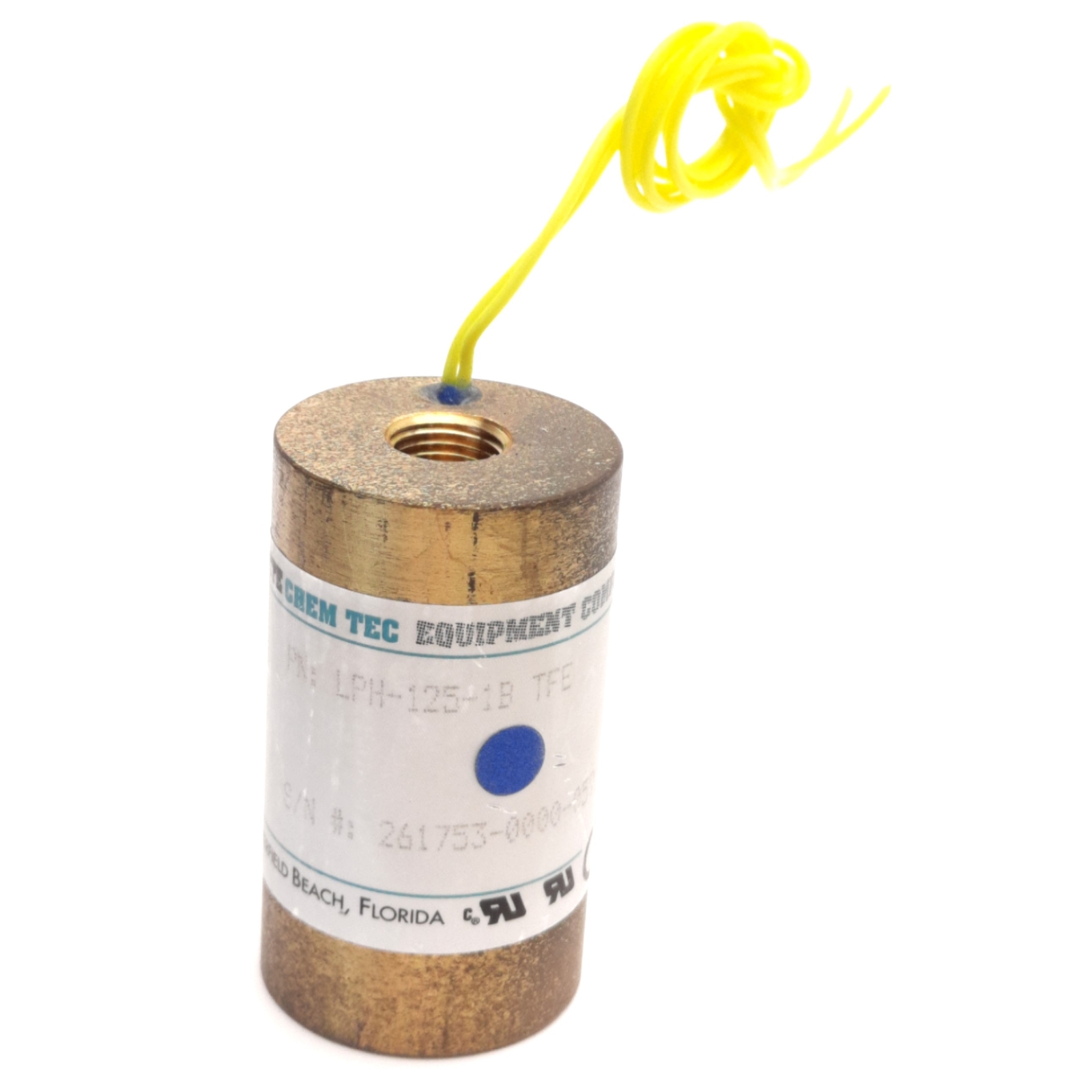 ChemTec LPH-125-1B TFE Flow Monitor Brass 1/8" NPT 1000 Psi 50 SCC/M, N ...