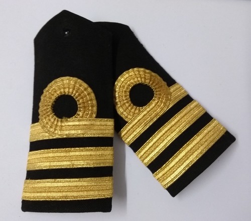 Naval Officers Commander Uniform Shoulder Boards Epaulette Black & Gold ...