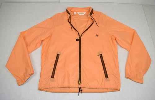 Vintage Grand Slam Jacket Size M 80s Orange Sherbet Brown Penguin Zip ...