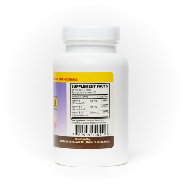 Sunshine Naturals Neurocomplex Brain Booster Vitamin B 100 Tabs. for ...