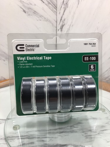 1/2 in. x 20 ft. Electrical Tape, Black UL510, CSA listed (6 ROLLS) New ...